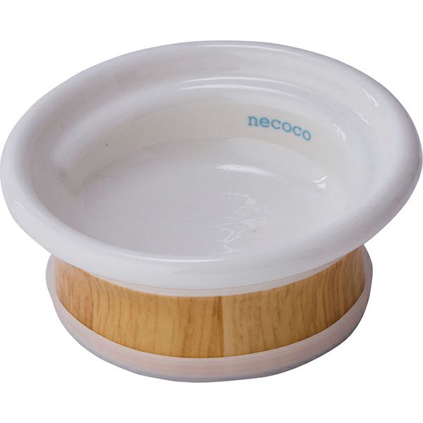 猫用食器 necoco 食べやすい木目調食器 ウェットフード向き | ペティオ オンライン ショップ本店
